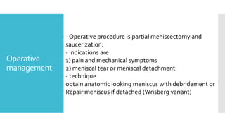 Discoid Meniscus | PPTX