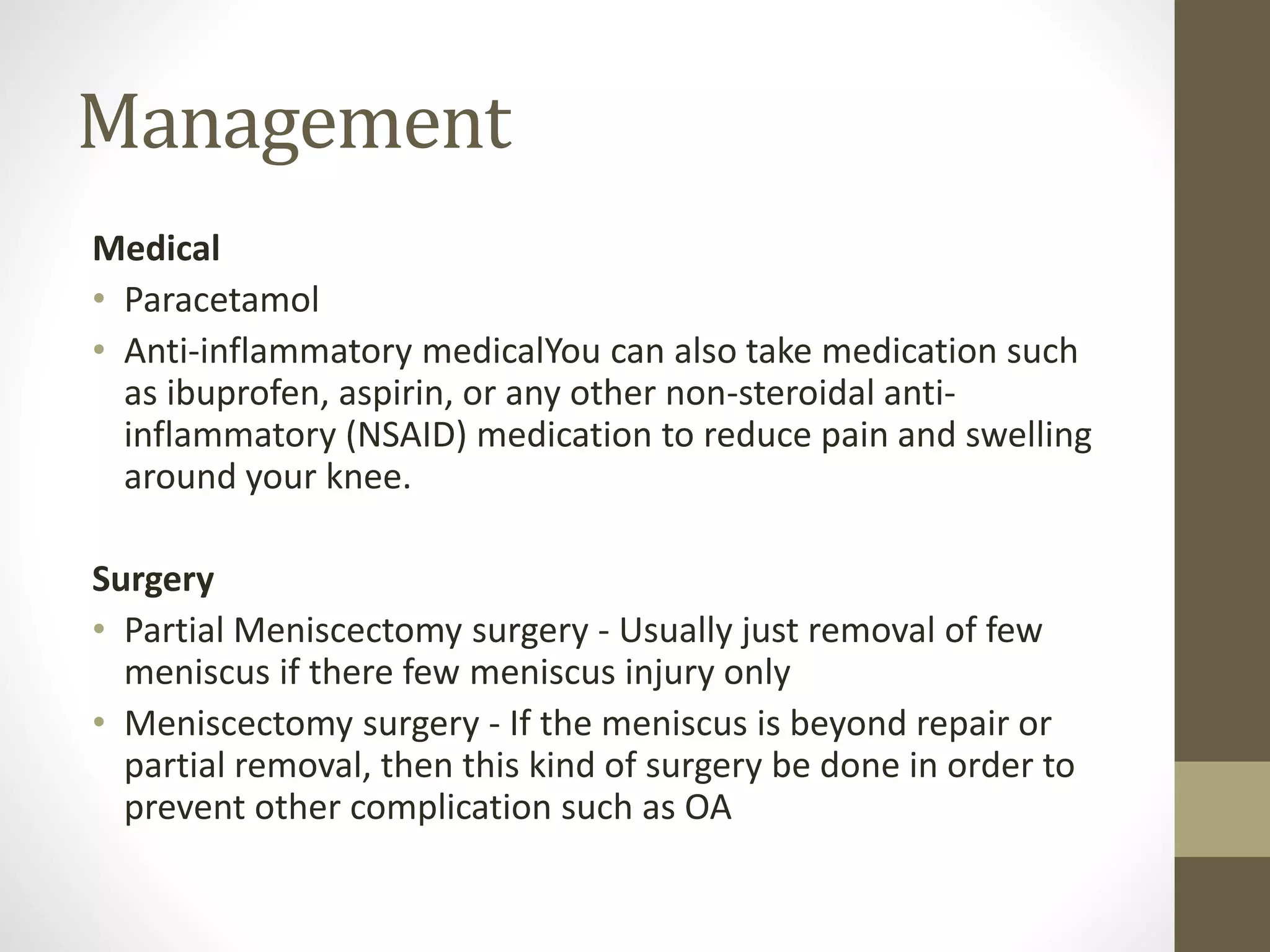 Meniscus injury / tear | PPTX