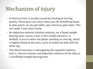 Meniscus injury / tear | PPTX