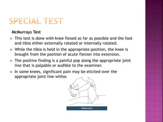 Meniscusinjury And its Rehabilitation | PPTX