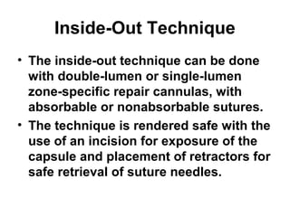 Meniscus repair | PPT