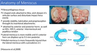 Meniscus, role, treatment. dr. Haki Selaj.pptx | Death, Injury, or ...