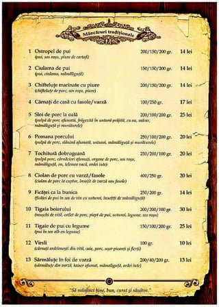 Restaurant "Hanul Romanesc" - Pitesti | PDF