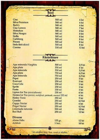 Restaurant "Hanul Romanesc" - Pitesti | PDF