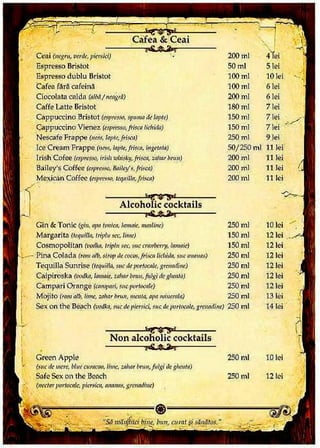Restaurant "Hanul Romanesc" - Pitesti | PDF