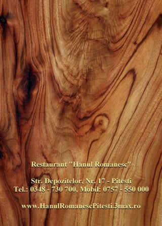 Restaurant "Hanul Romanesc" - Pitesti | PDF
