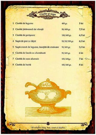 Restaurant "Hanul Romanesc" - Pitesti | PDF