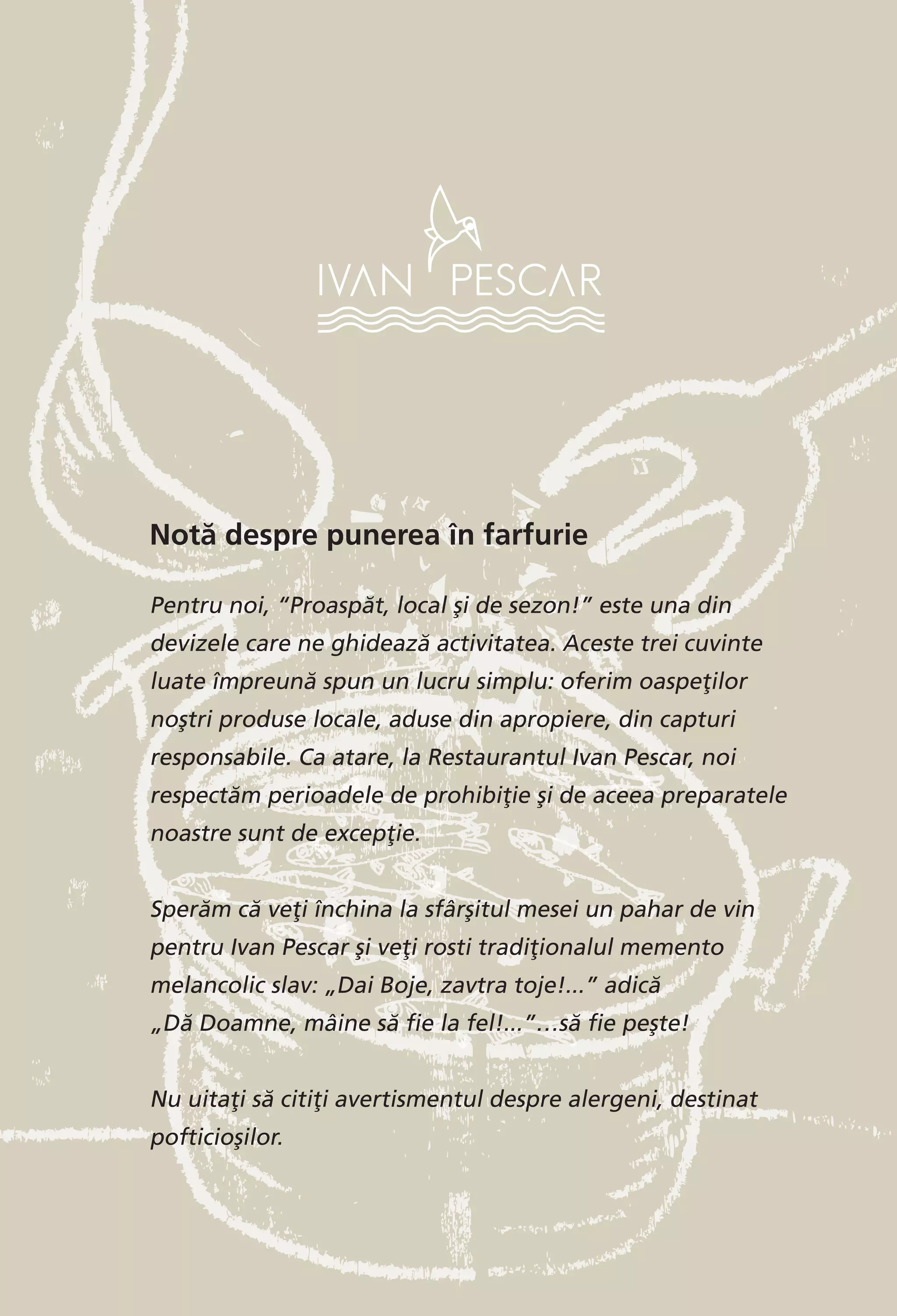Menu restaurant Ivan Pescar | PDF