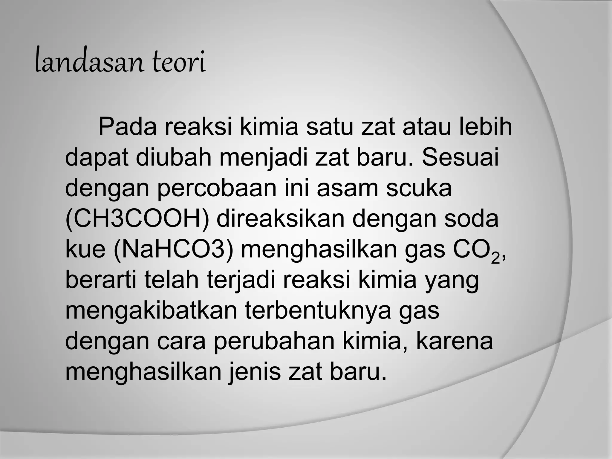 Meniup balon dengan reaksi asam cuka dengan soda | PPTX