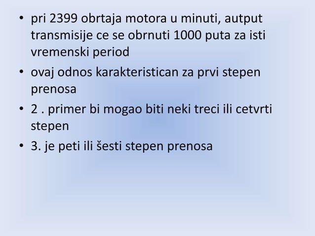 Трансмисија 2 -Menjac i pogonski most | PPT