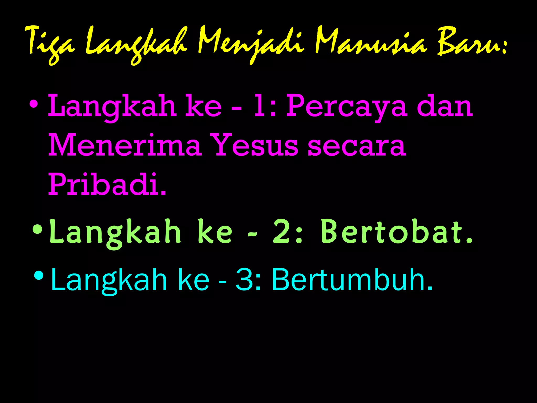 Menjadi manusia baru | PPT