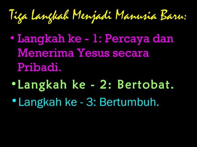 Menjadi manusia baru | PPT