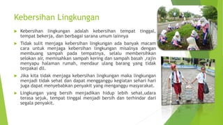 Menjaga kebersihan | PPTX