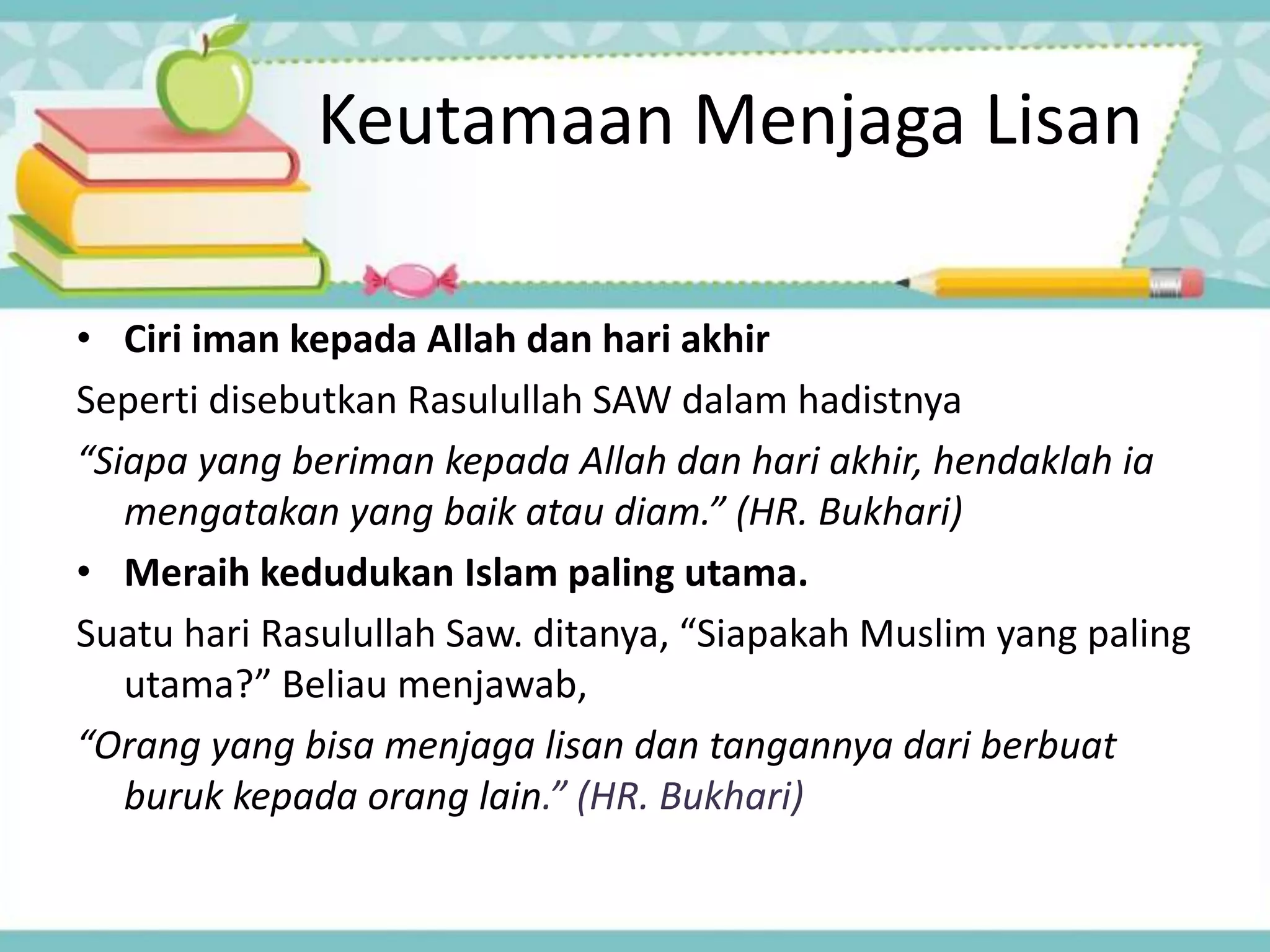 Menjaga lisan | PPTX