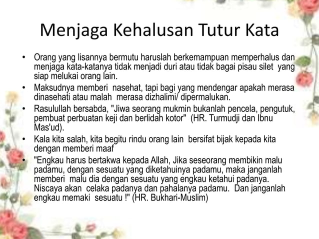 Menjaga lisan | PPTX