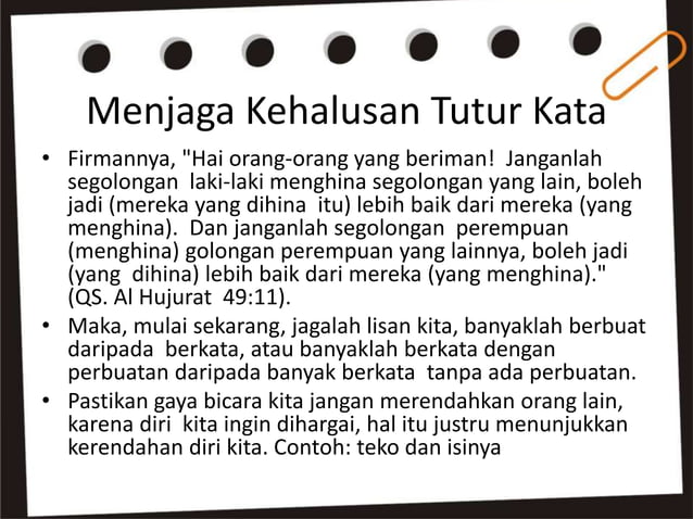 Menjaga lisan | PPTX