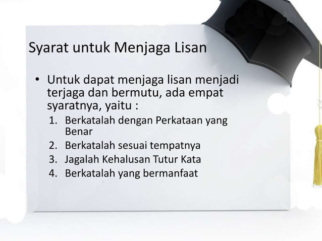 Menjaga lisan | PPTX