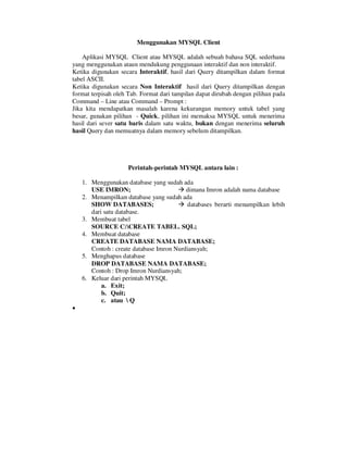 Menjalankan aplikasi-mysql | PDF