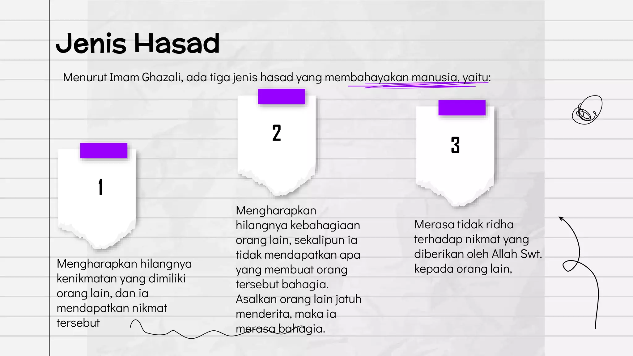 Menjalin hidup penuh manfaat dengan menghindari berfoya-foya, riya’, sum’ah, takabbur, dan hasad ...