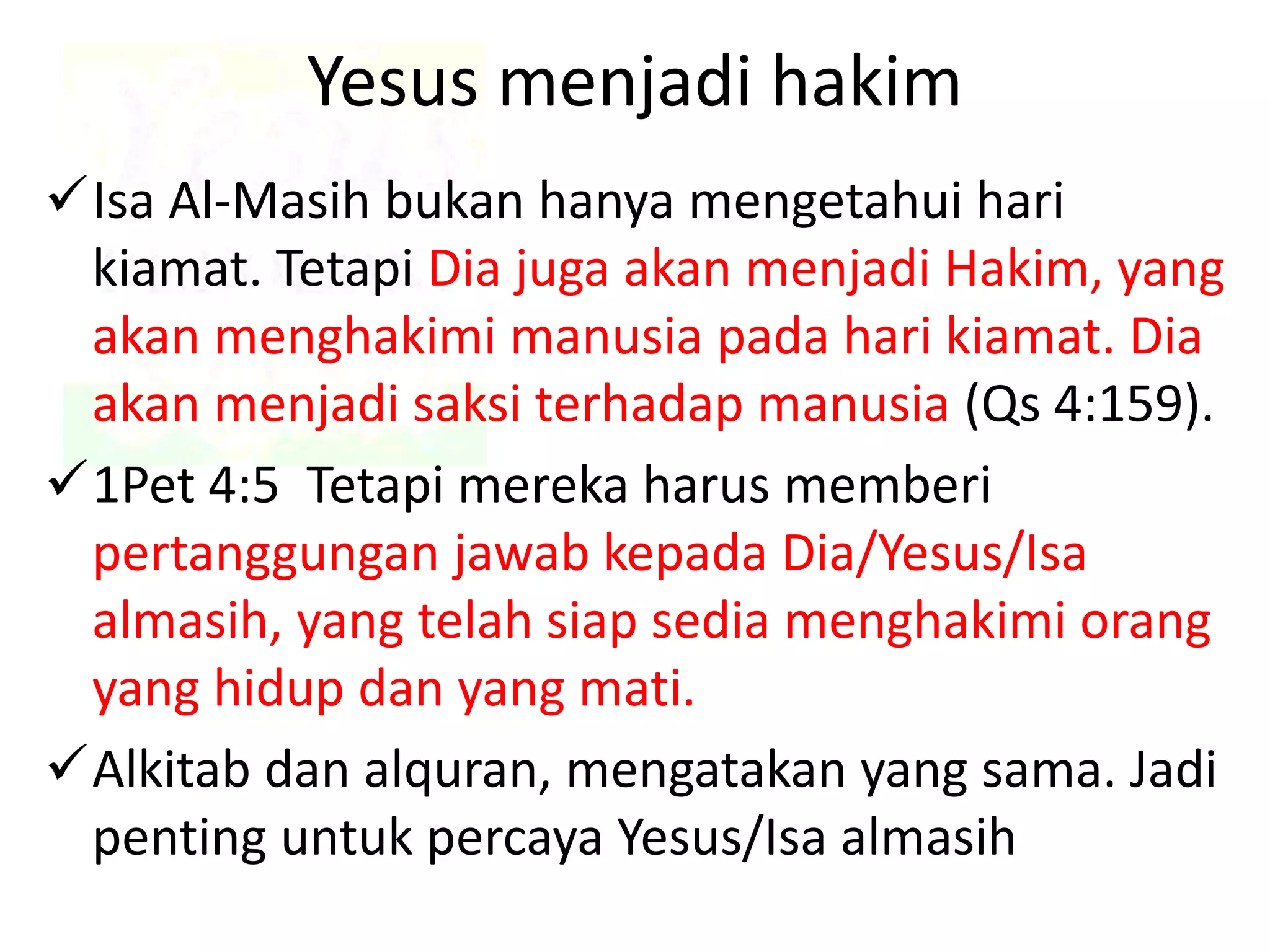 Menjawab perihal ahmad deedat mengakuiyesus | PPT