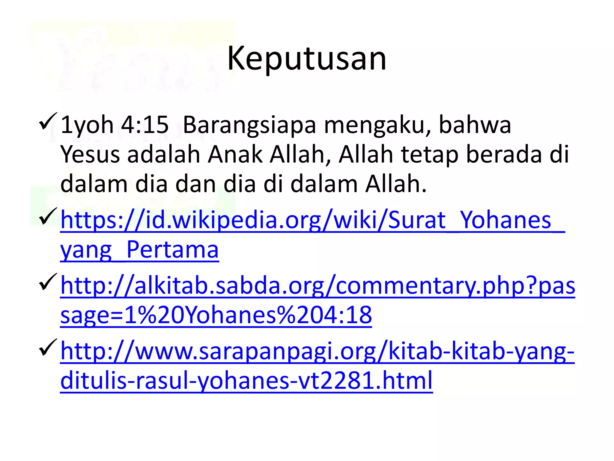 Menjawab perihal ahmad deedat mengakuiyesus | PPT