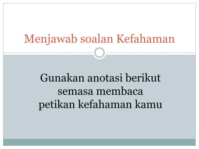 Menjawab soalan kefahaman | PPTX