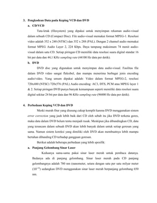 Menjelaskan perbedaan media rekam vcd dan dvd | PDF