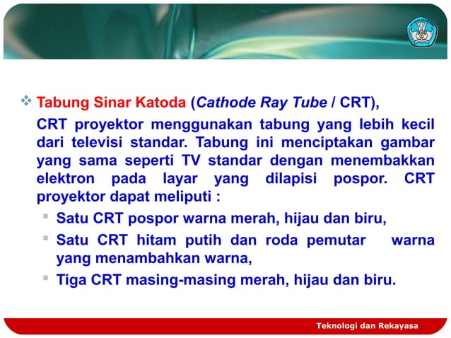 Menjelaskan tv proyektor | PPT