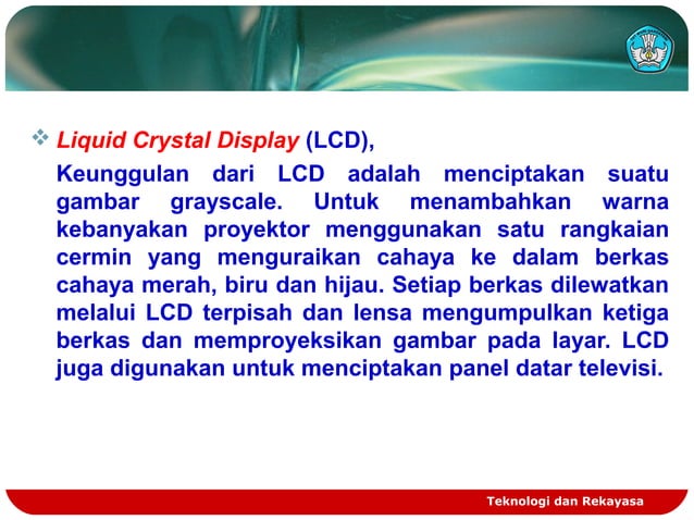 Menjelaskan tv proyektor | PPT