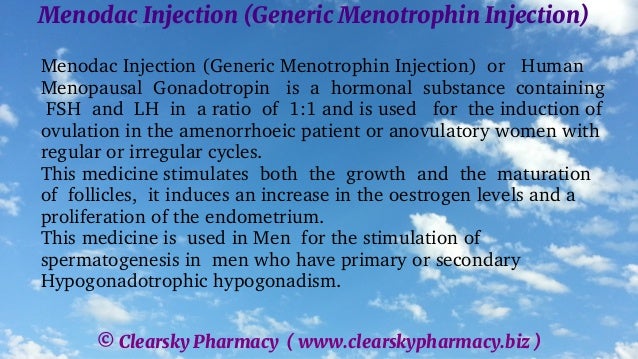 Menodac Injection (Generic Menotrophin Injection) | PDF | Infertility ...