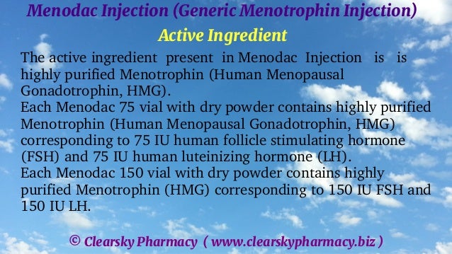 Menodac Injection (Generic Menotrophin Injection) | PDF | Infertility ...