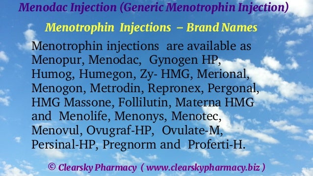 Menodac Injection (Generic Menotrophin Injection) | PDF | Infertility ...