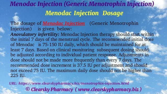 Menodac Injection (Generic Menotrophin Injection) | PDF | Infertility ...
