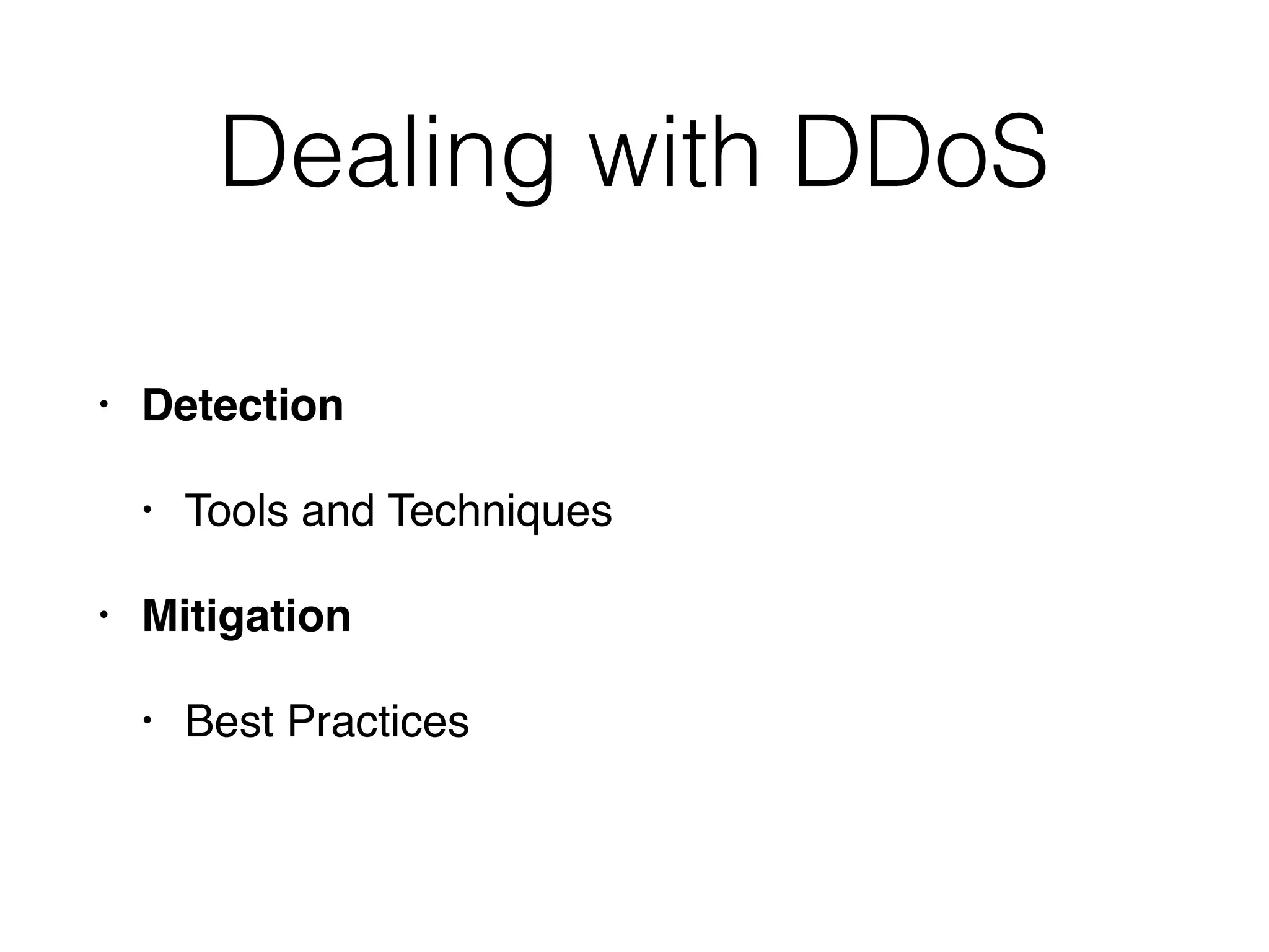 DDoS Mitigation Tools and Techniques | PPT