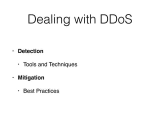 DDoS Mitigation Tools and Techniques | PPT