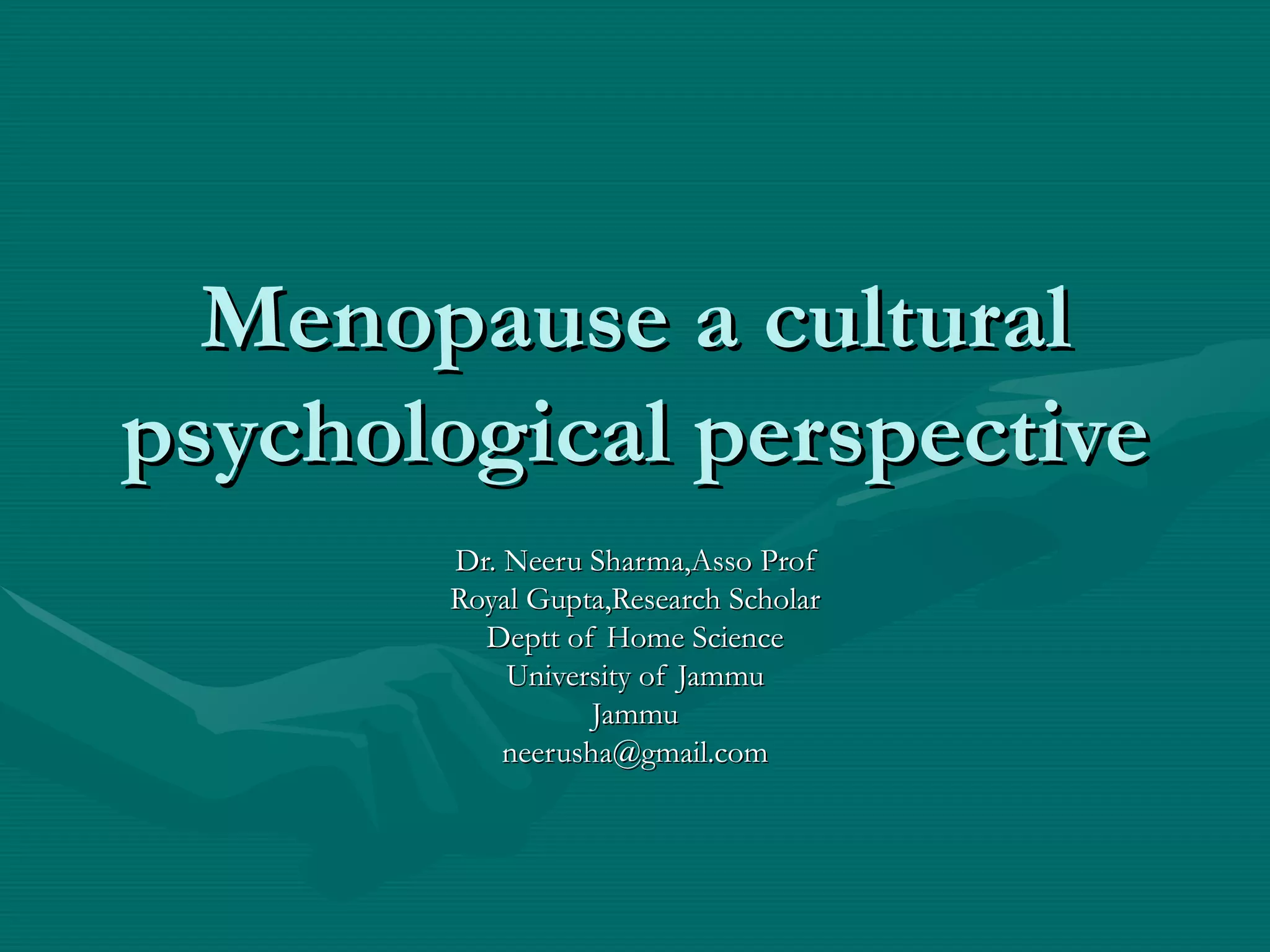 Menopause | PPT | Menopause | Endocrine and Metabolic Diseases