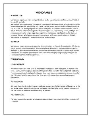 Menopause | DOCX