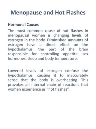 Menopause and hot flashes | PPTX