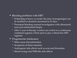 menopause and hormonal replacement treatment | PPT