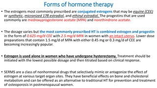 Menopause & hormonal replacement therapy | PPTX