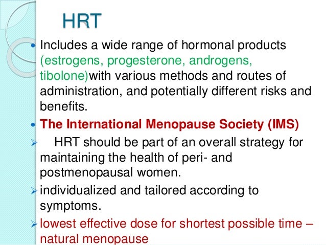 Menopause & HRT