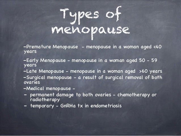 Menopause overview