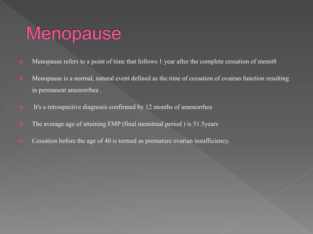 Menopause Part 1 Pptx