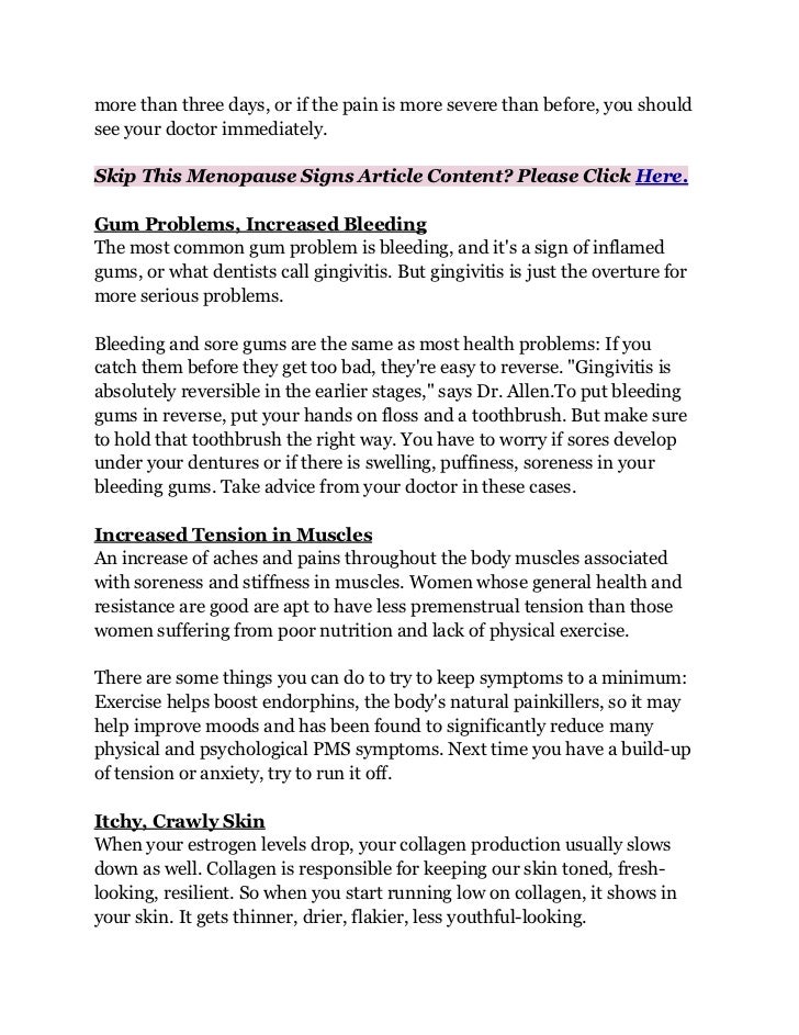 Menopause Signs Review