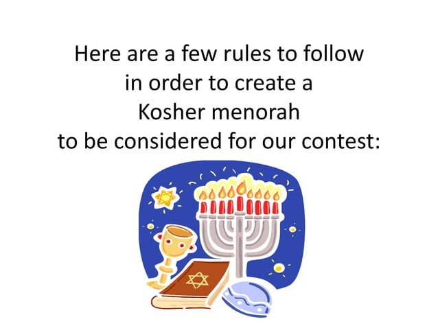 Build Your Own Menorah Contest Rules | PPTX
