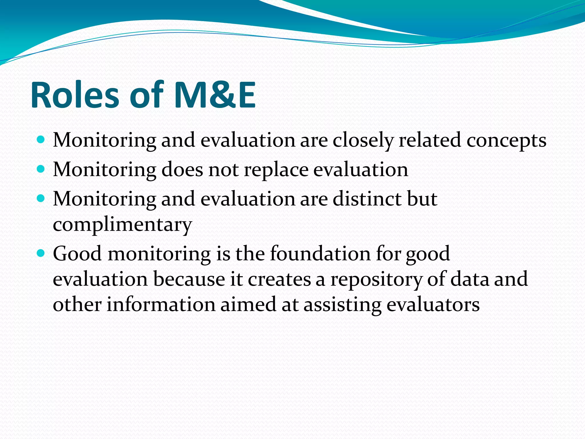 HOW TO CARRY OUT MONITORING AND EVALUATION OF PROJECT AT THE WORKPLACE ...