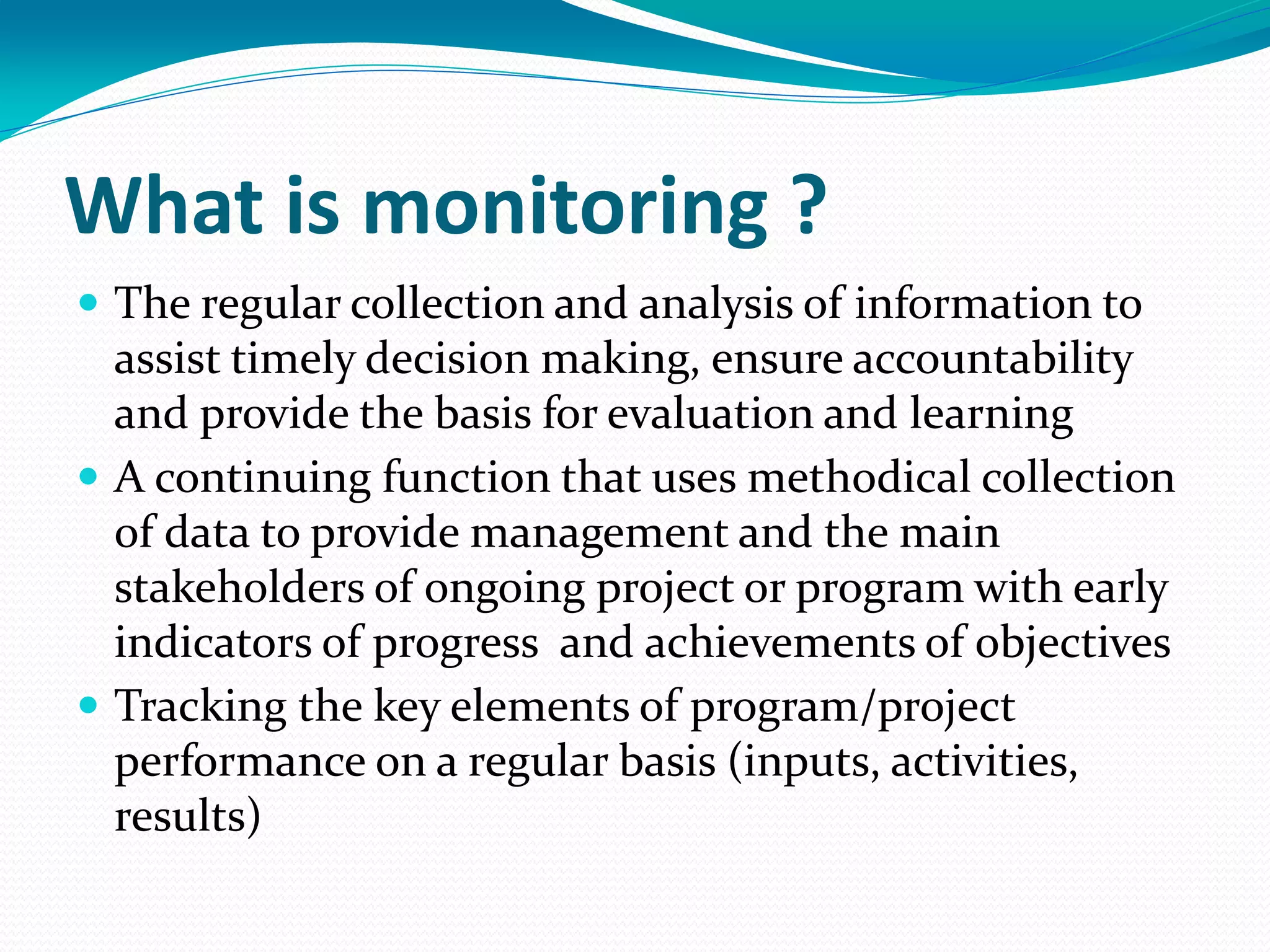 HOW TO CARRY OUT MONITORING AND EVALUATION OF PROJECT AT THE WORKPLACE S | PPTX