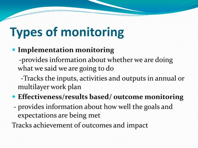 HOW TO CARRY OUT MONITORING AND EVALUATION OF PROJECT AT THE WORKPLACE ...