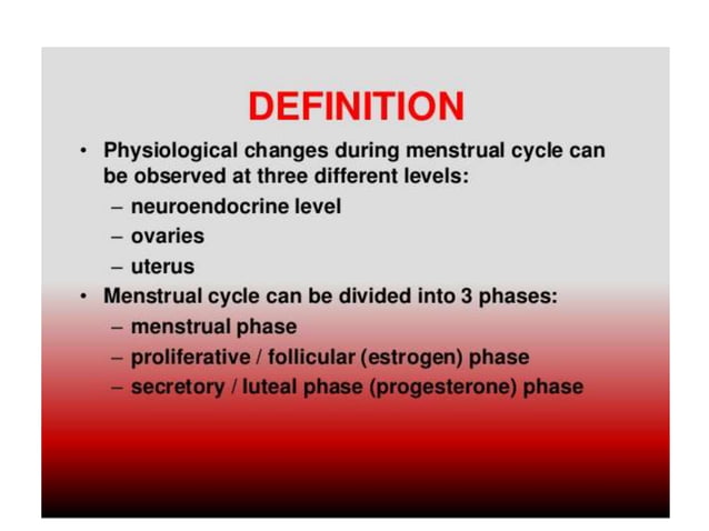 Mens cycle | PPT