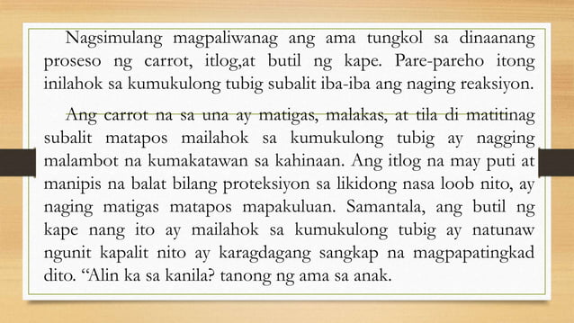 Mensahe ng butil ng kape | PPTX